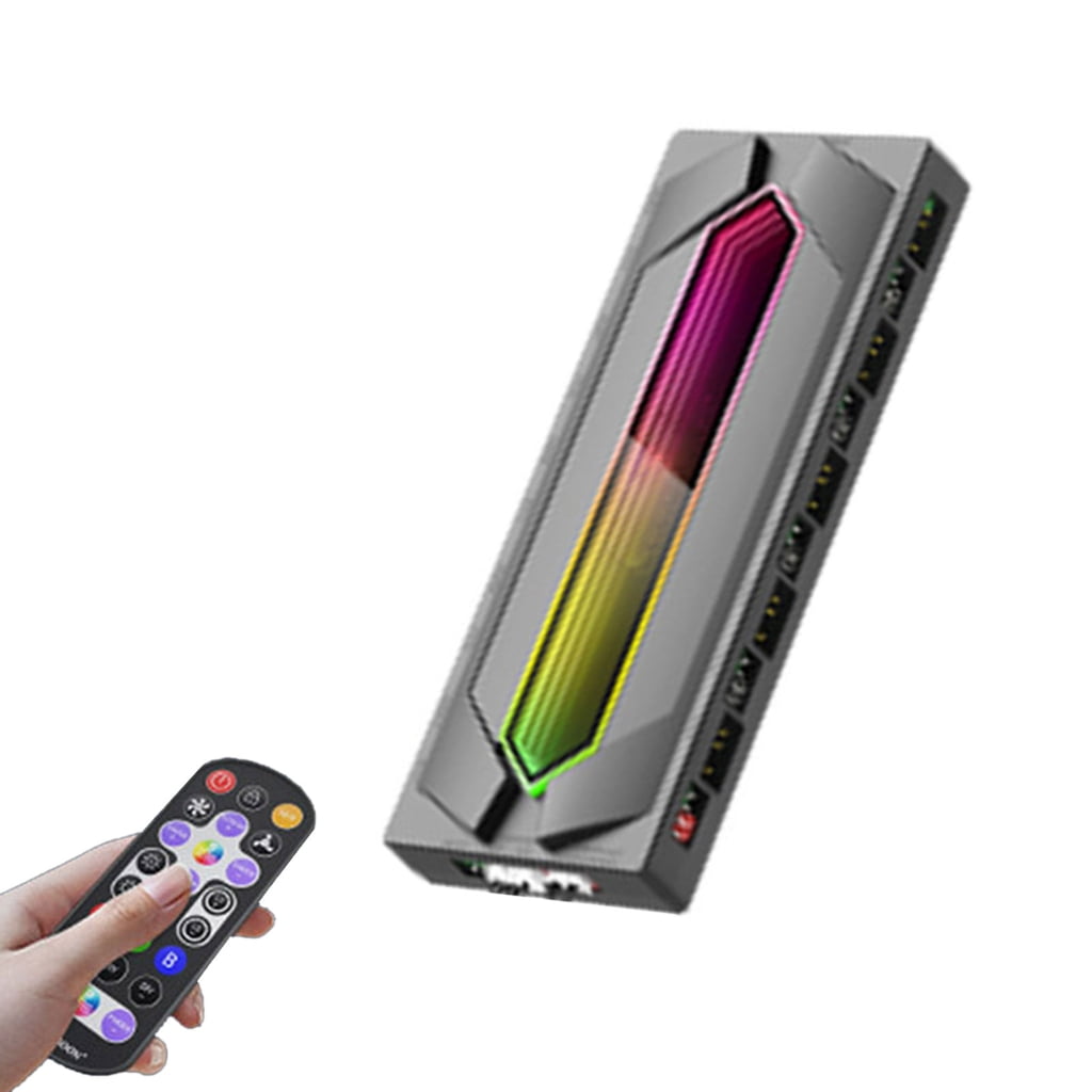 Zeiwohndc Cooling Fan Hub PWM ARGB Addressable ARGB Splitter Hub for ...