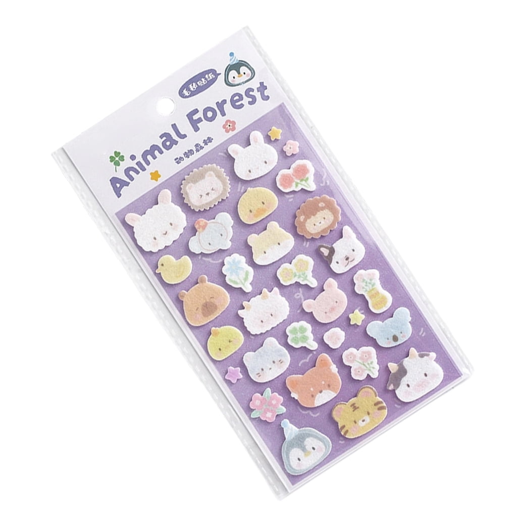 Zeiwohndc Cute 3D Sticker Cartoon Sticker Tiny Handcraft Sticker ...