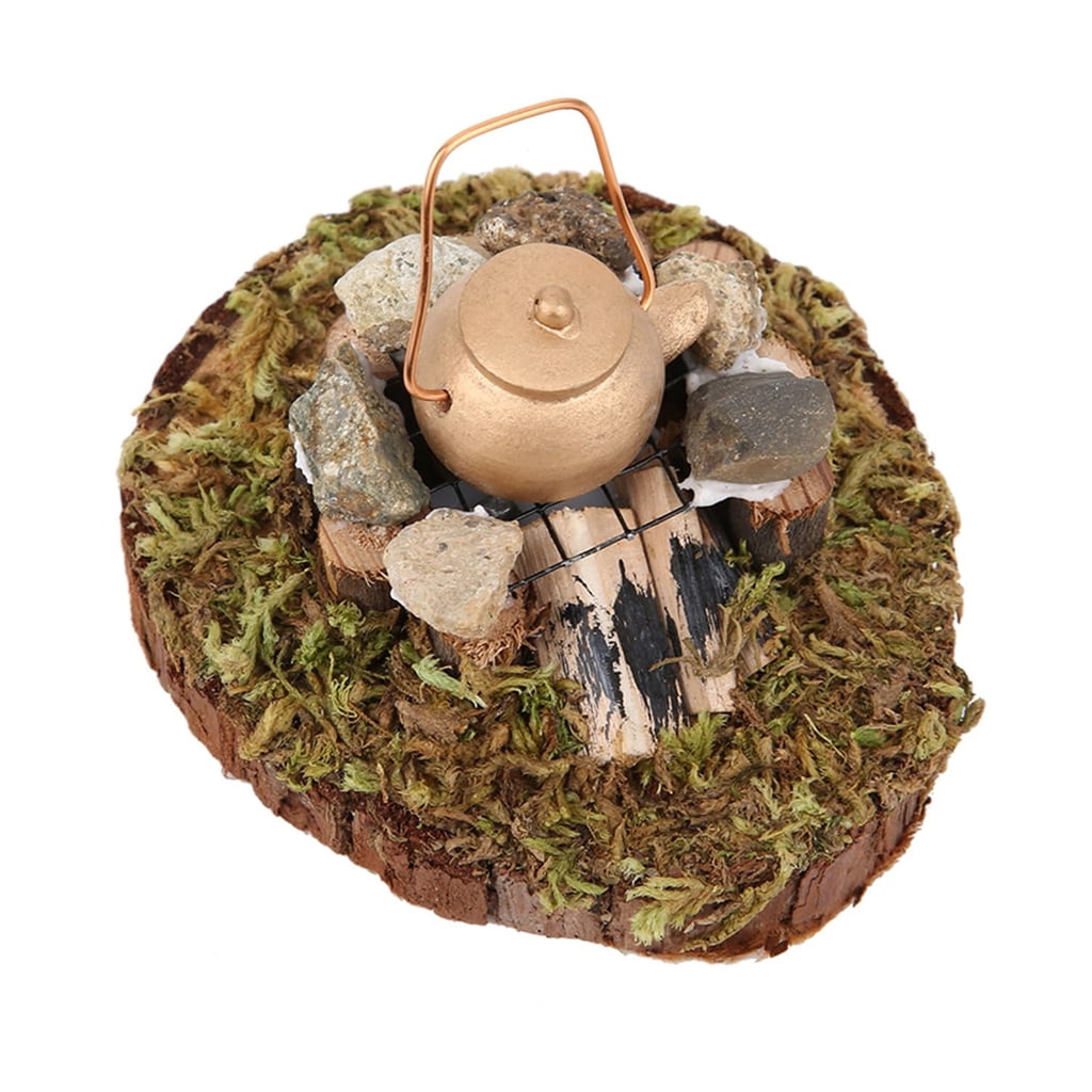 Zeiwohndc Cute Realistic Dollhouses Cauldron Firewood Model Dollhouses ...