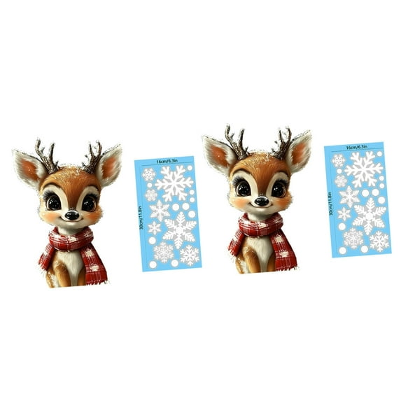 Zeiwohndc DIY Christmas Decal Reindeer Snowflake 2026 New Year PVC ...