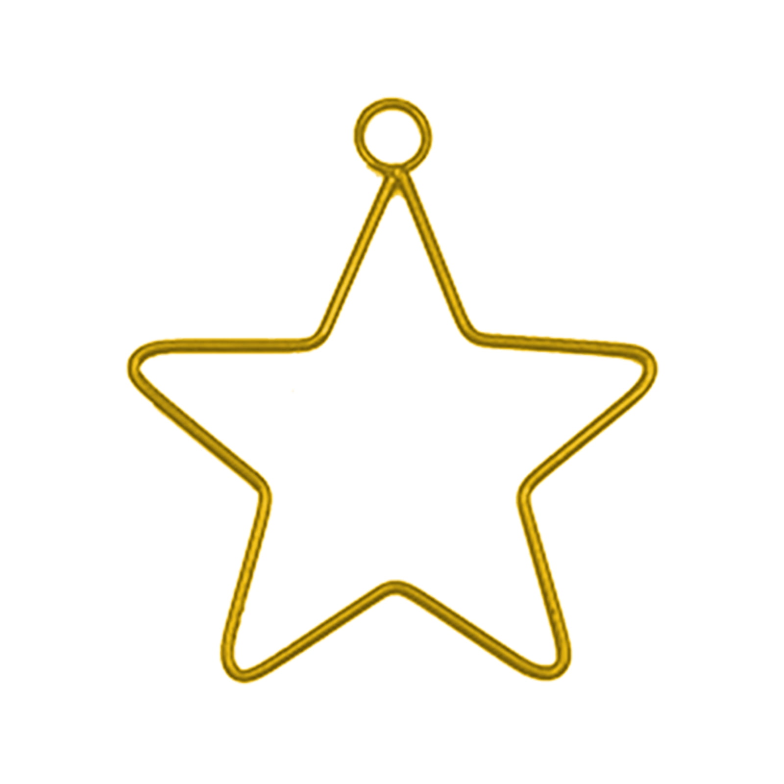 Zeiwohndc DIY Wrought Iron Metal Stars Ring Stars Wire Wreath Frame ...