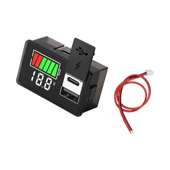 Zeiwohndc Digital Battery Voltages Monitor Meter 8-30V Input With ...