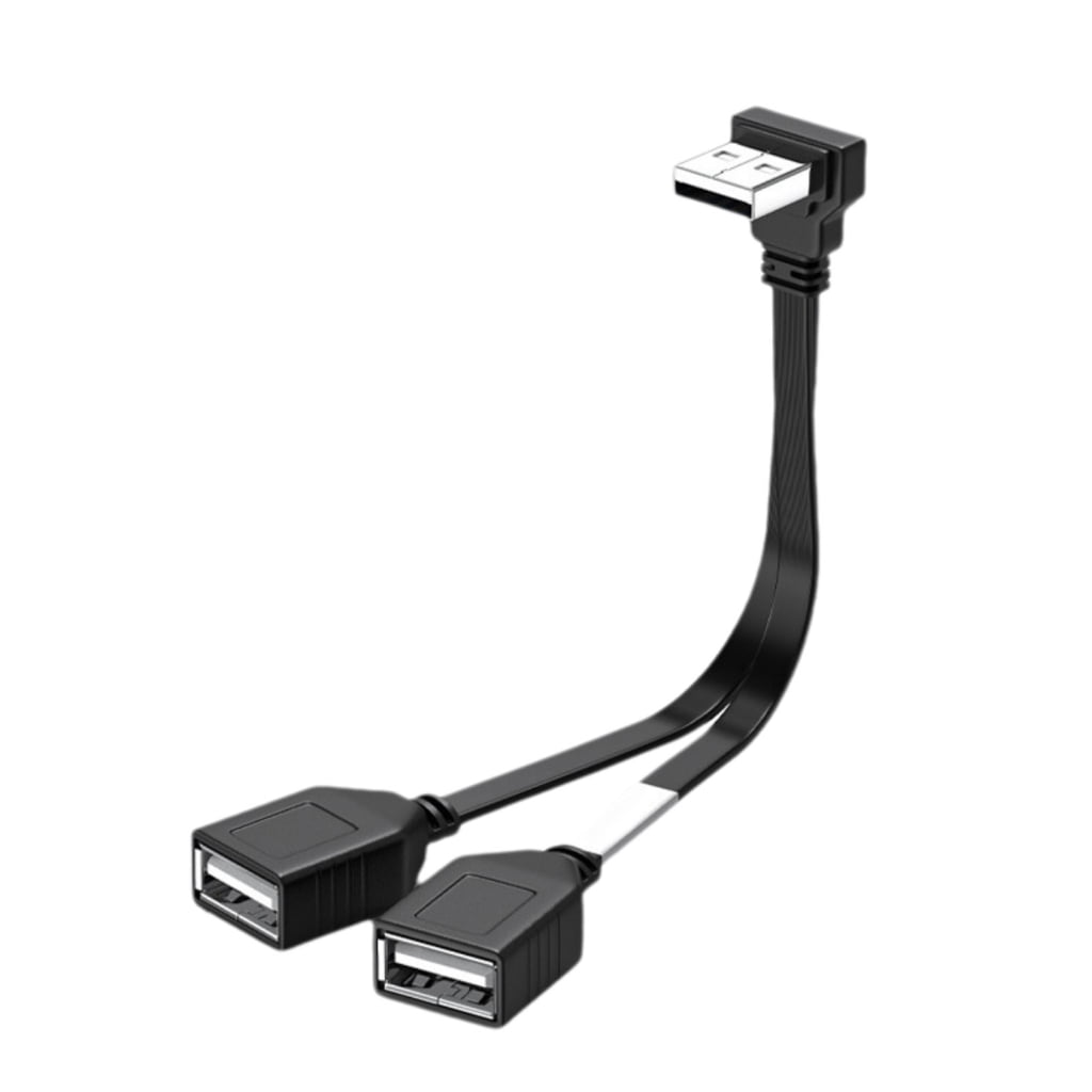 Zeiwohndc Double USB Splitter Cable 1 Male To 2 Female Power Extension ...