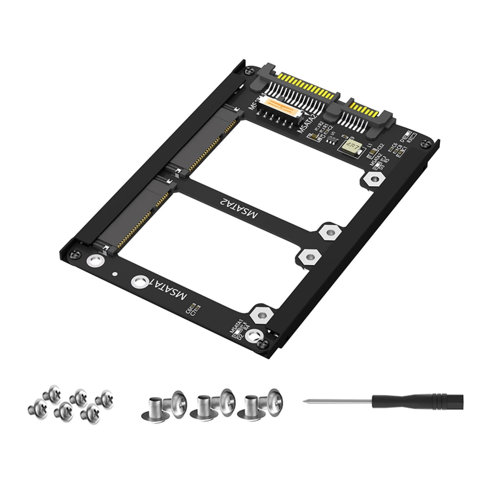 Zeiwohndc Double mSATA SSDs To 2.5inch SATA3.0 6Gbps Adapter Card ...
