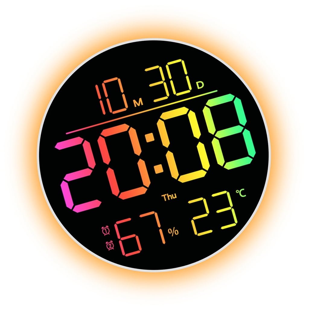 Zeiwohndc Dynamic Lighting Digital Clock Oversized - Walmart.com