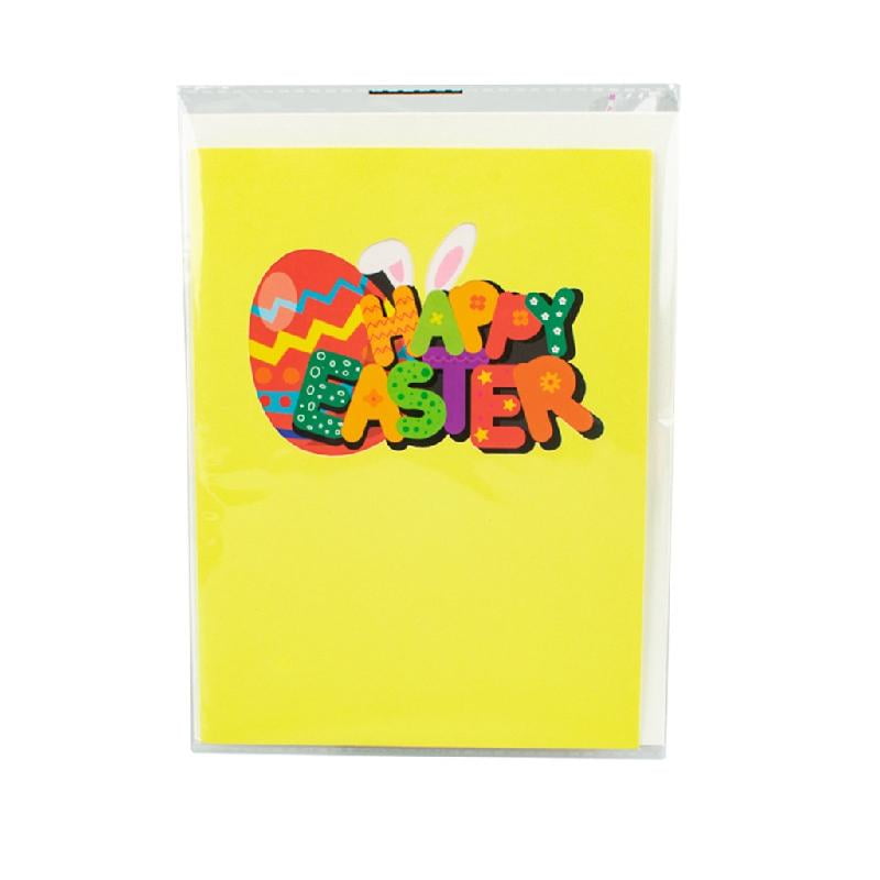 Zeiwohndc Easter Themed Card 3D Effects Greetings Card Birthday ...