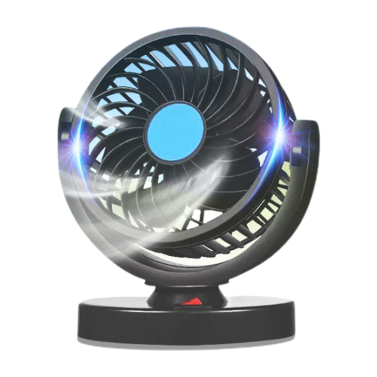 Zeiwohndc Electric Fan Vehicle Mounted Fan 360 Degree Rotation Auto ...