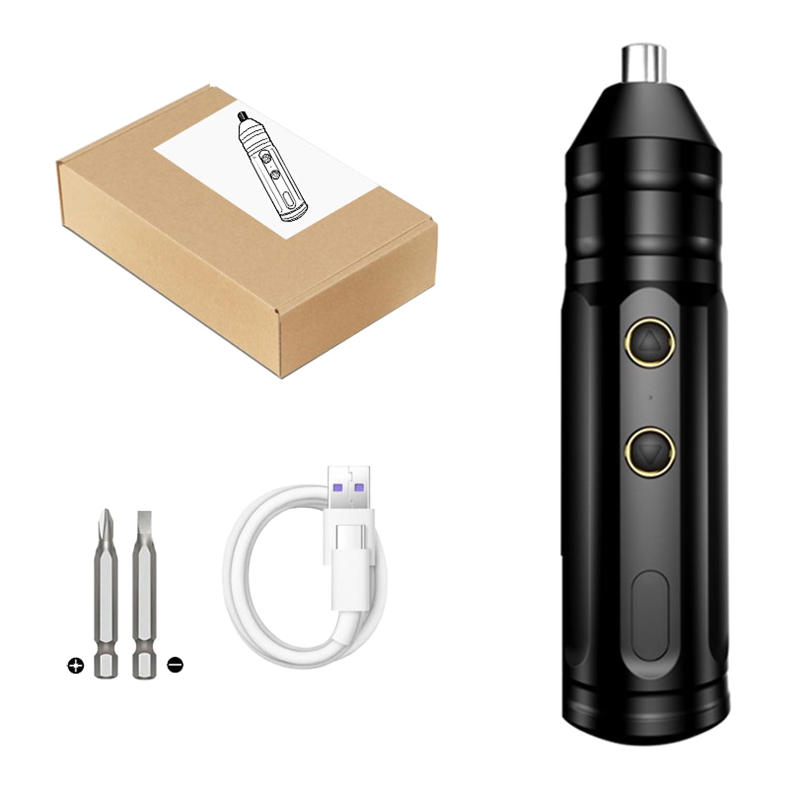 Zeiwohndc Electric Screwdriver USB Charging Screw Driver Cordless Power ...