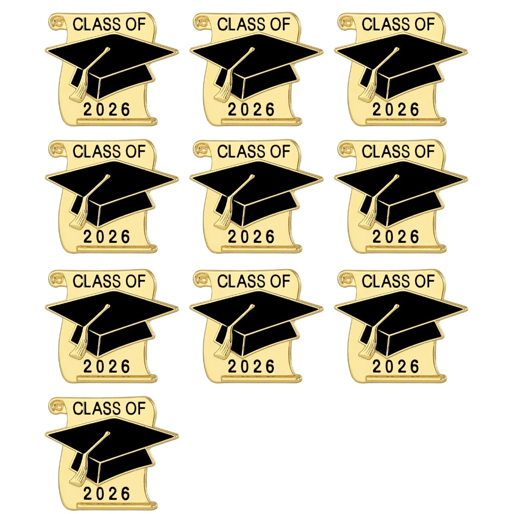 Zeiwohndc Elegant 25mm Graduation Cap Brooch In Gold Silver Black For ...