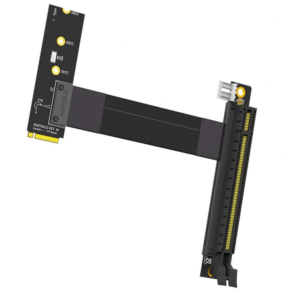 Zeiwohndc Extension Cable M.2 NGFF Nvme Key M to PCIE X16 Graphics Card ...