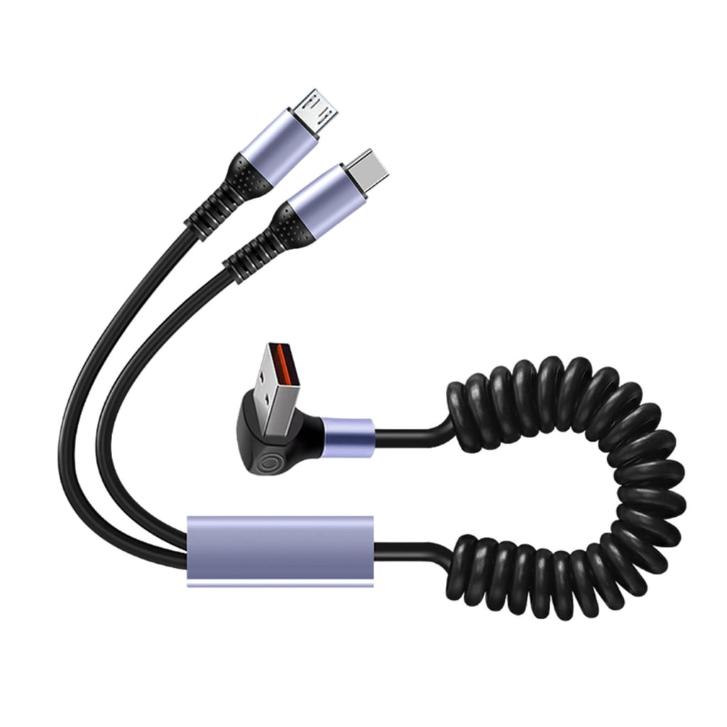 Zeiwohndc Fast Speed Charging Data Cable for Vehicle Use, Double Port ...