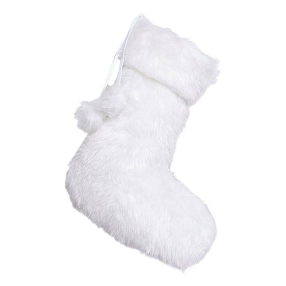 Zeiwohndc Faux Furs Stocking Holiday Decoration With Loop Fireplaces ...