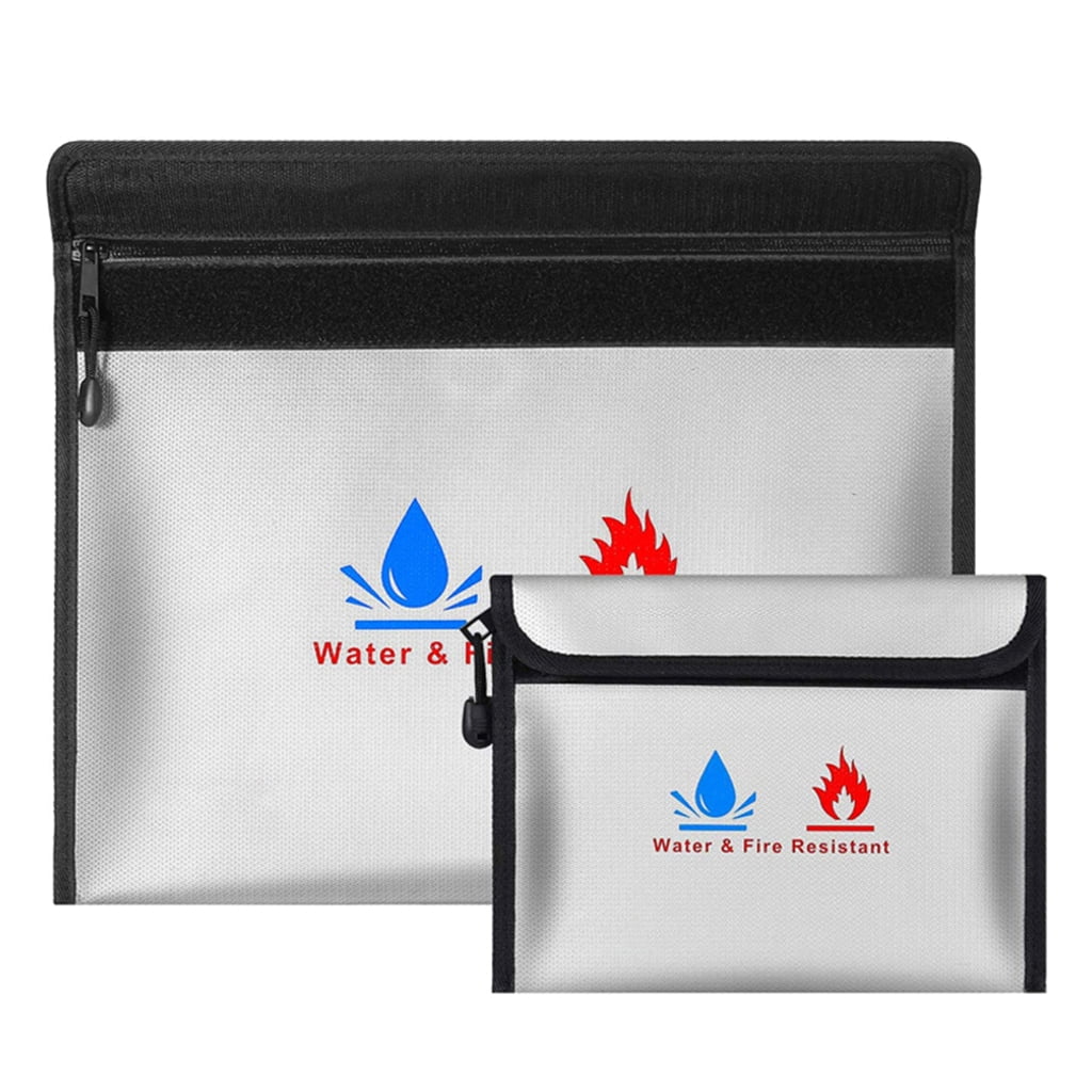 Zeiwohndc Fireproof Waterproof Money Bag Document Bag - Walmart.com