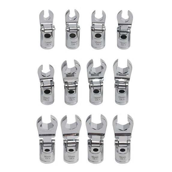 Zeiwohndc Flare Nut Wrench Car Service Set Rotation Jaw for Brake Line ...