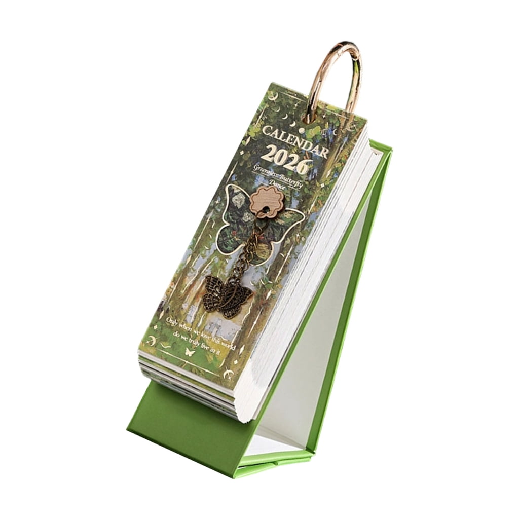 Zeiwohndc Flip Standing Desk Calendar, 2026 Mini Daily Desktop Calendar ...