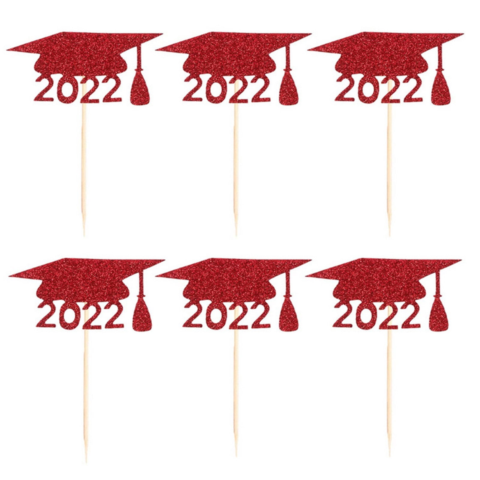 Zeiwohndc Graduation Cupcake Toppers 24Pcs/set 2022 Graduation Bachelor ...