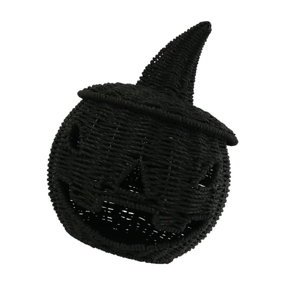 Zeiwohndc Handcrafted Iron Reinforced Halloweens Basket Paper Rope ...