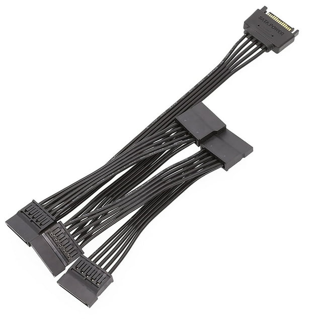 Zeiwohndc Hard Disk Expansion Cable Sata 15Pin 1 Male To 5 Female ...