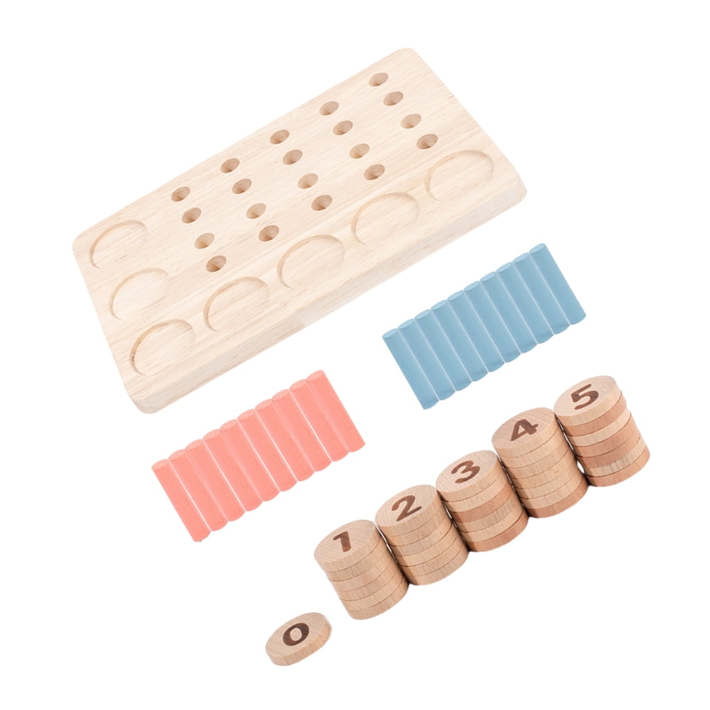 Zeiwohndc Kids Counting Pegs Set Puzzle Game Teaching Aid for Math ...