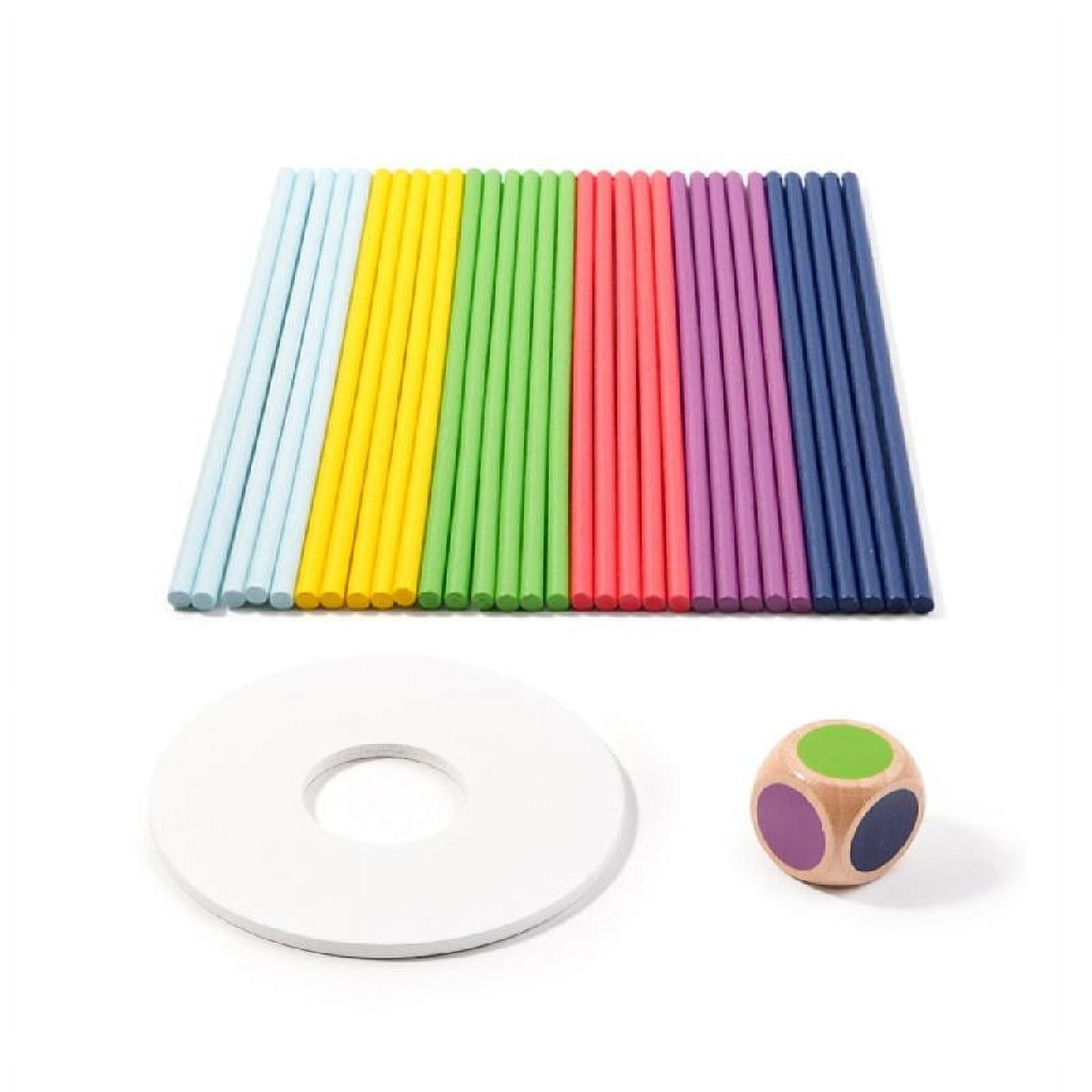 Zeiwohndc Kids Wooden Sticks Steady Stacking Puzzle Toys Color Building ...