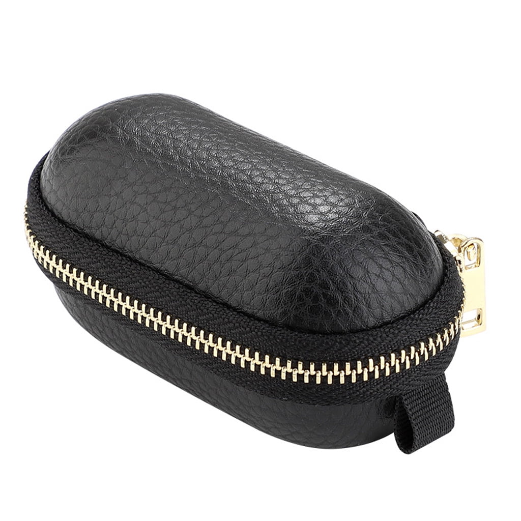 Zeiwohndc Leather Black Headphone Storage Box Headset Bag for ...