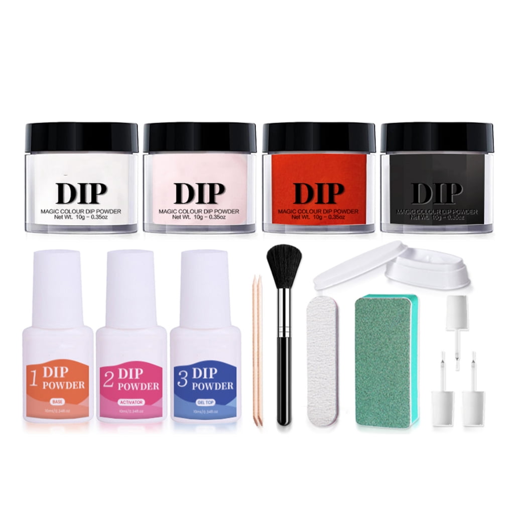 Zeiwohndc Long Wear Nail Dipping Liquid Powder Kit Featuring Fast ...