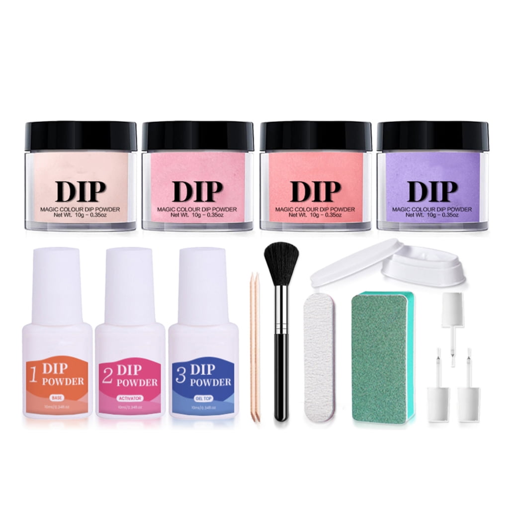 Zeiwohndc Long Wear Nail Dipping Liquid Powder Kit Featuring Fast ...