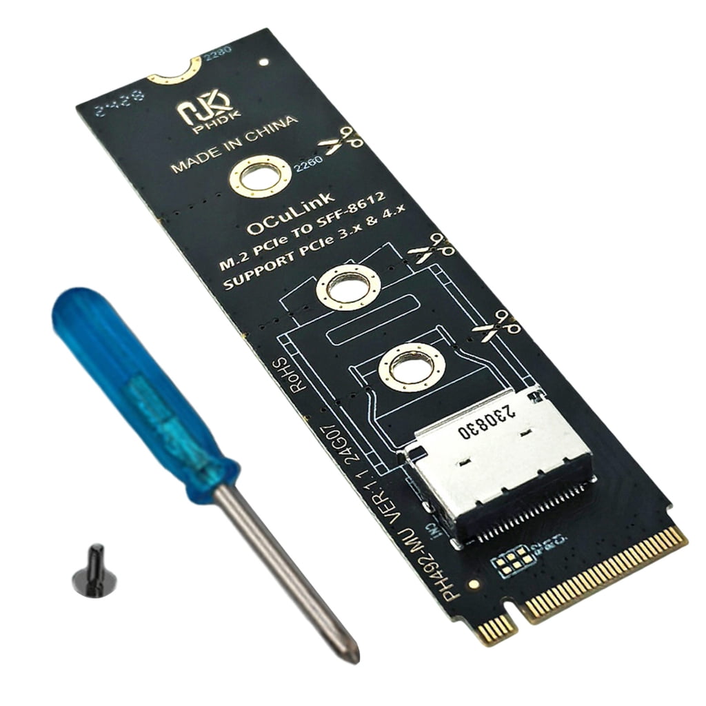 Zeiwohndc M.2 PCIe to SFF 8612 Expansion Adapter Card Supports SFF8611 ...