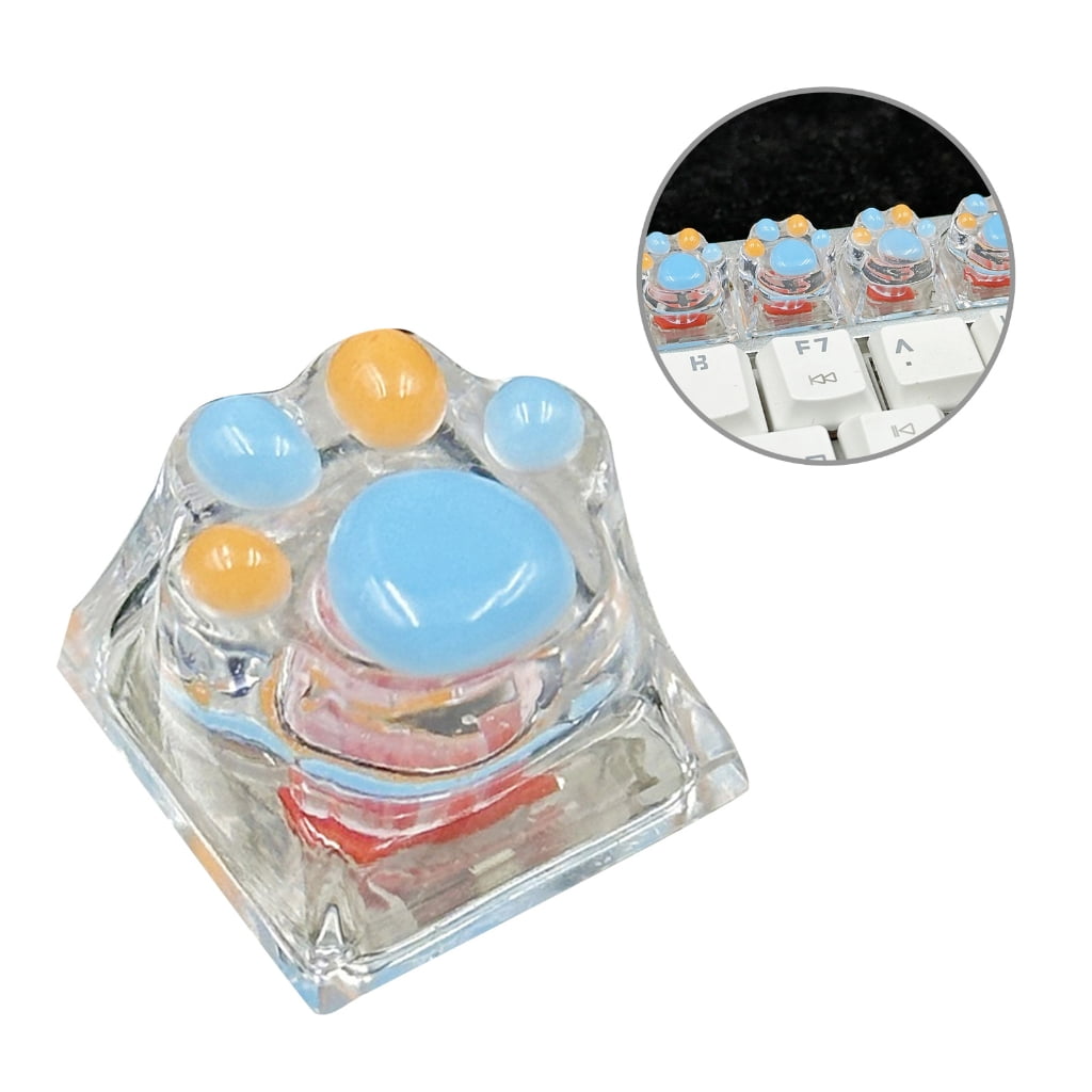 Zeiwohndc Mechanical Keyboards Resin Keycap Translucently Lovely Claw ...