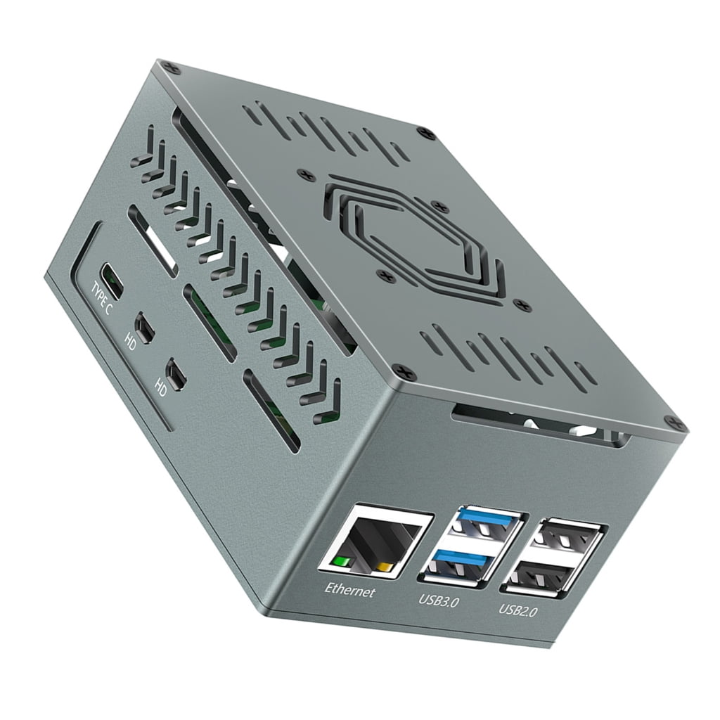 Zeiwohndc Metal Case Aluminum Cooling Case with Fan and Heatsinks for 5 ...