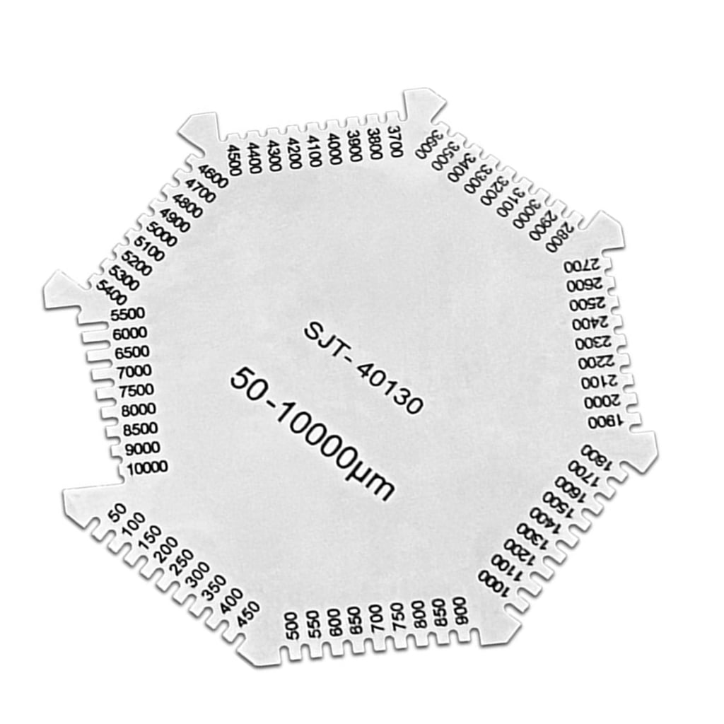 Zeiwohndc Metal Thickness Gauge Wet Film Comb 50-10000um Octagonal ...