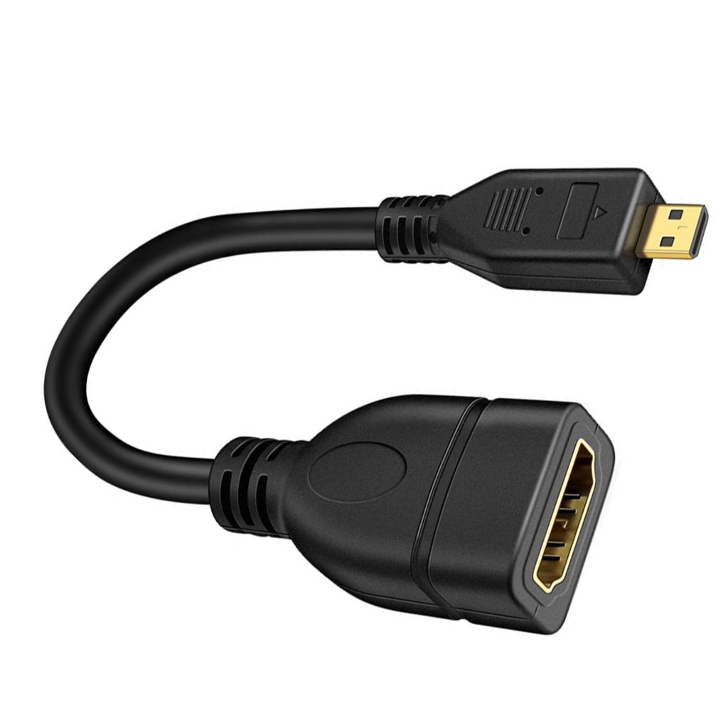 Zeiwohndc MicroHDMI Male to Female Adapter for Connection to Large ...