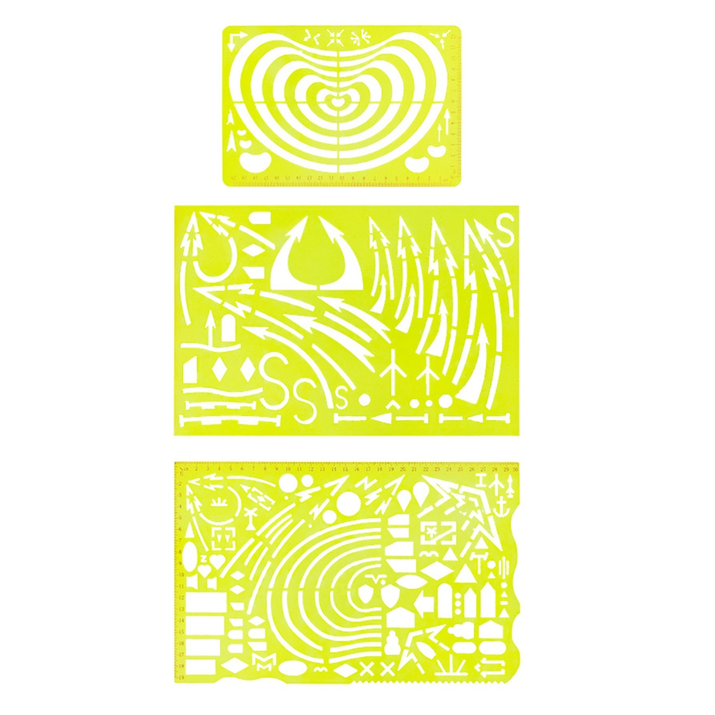 Zeiwohndc Military Map Protractor Military Drawing Template Fluorescein ...