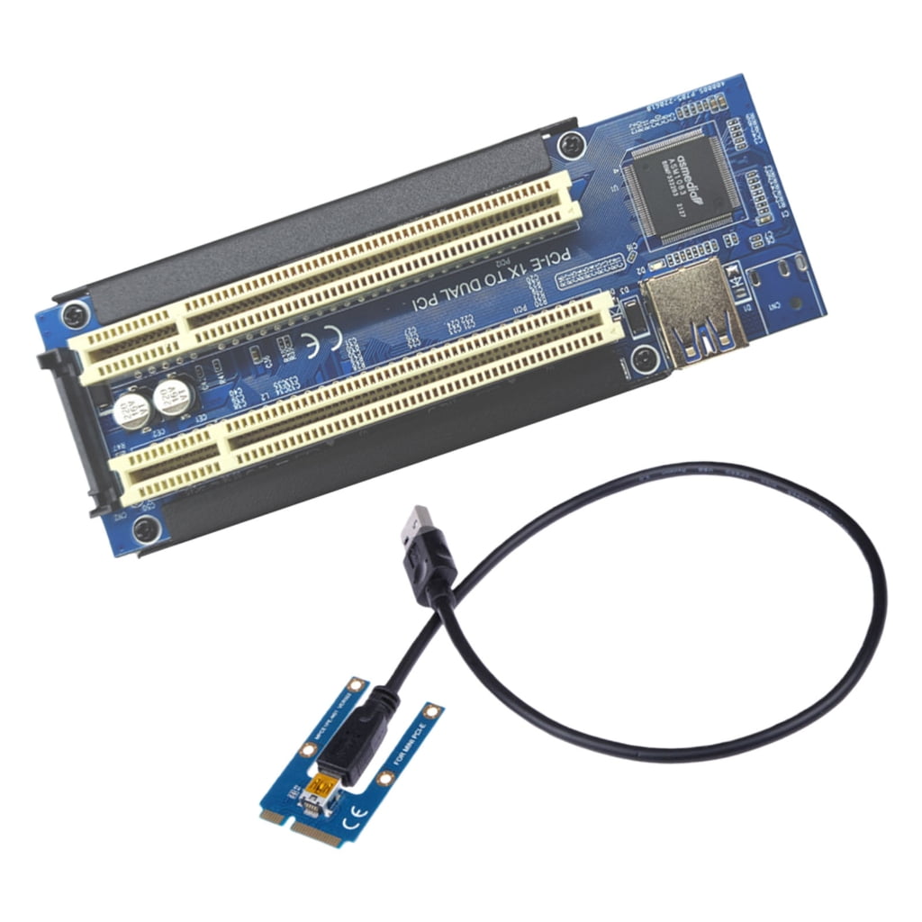 Zeiwohndc Mini PCIE to Double PCI Extend Adapter Card with USB Cable ...