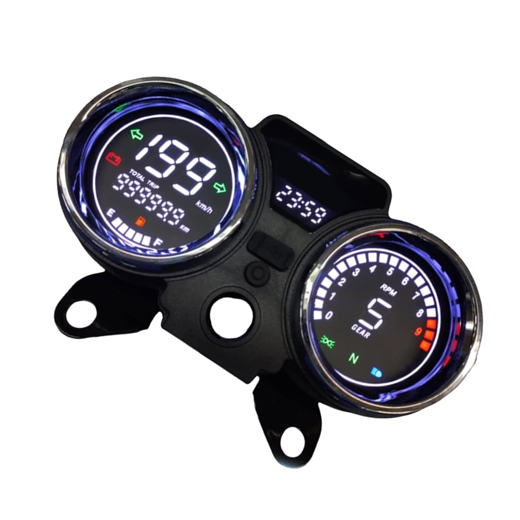 Zeiwohndc Motorcycle Digital Gauge Clear Display Speedometer Speed ...