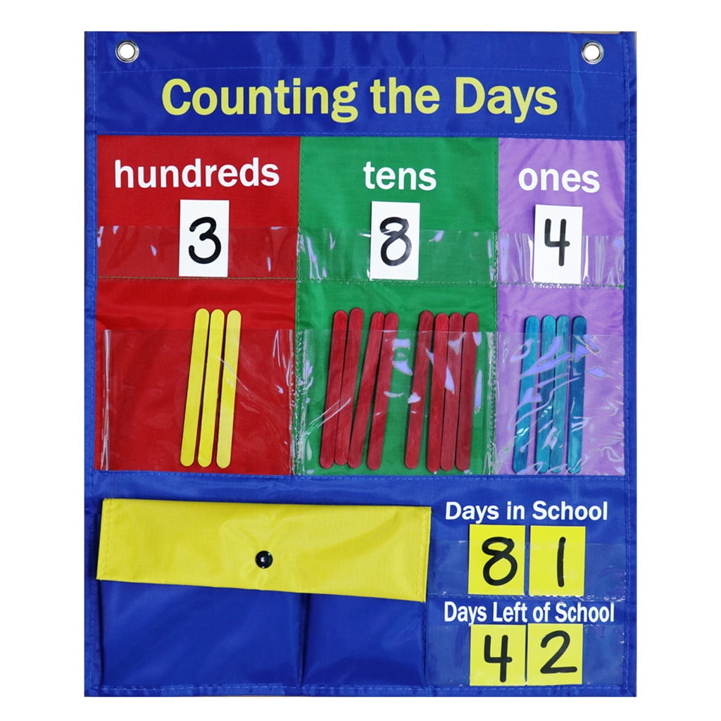 Zeiwohndc Multi-in-1 Math Counting Pocket Chart Set Interactive and ...