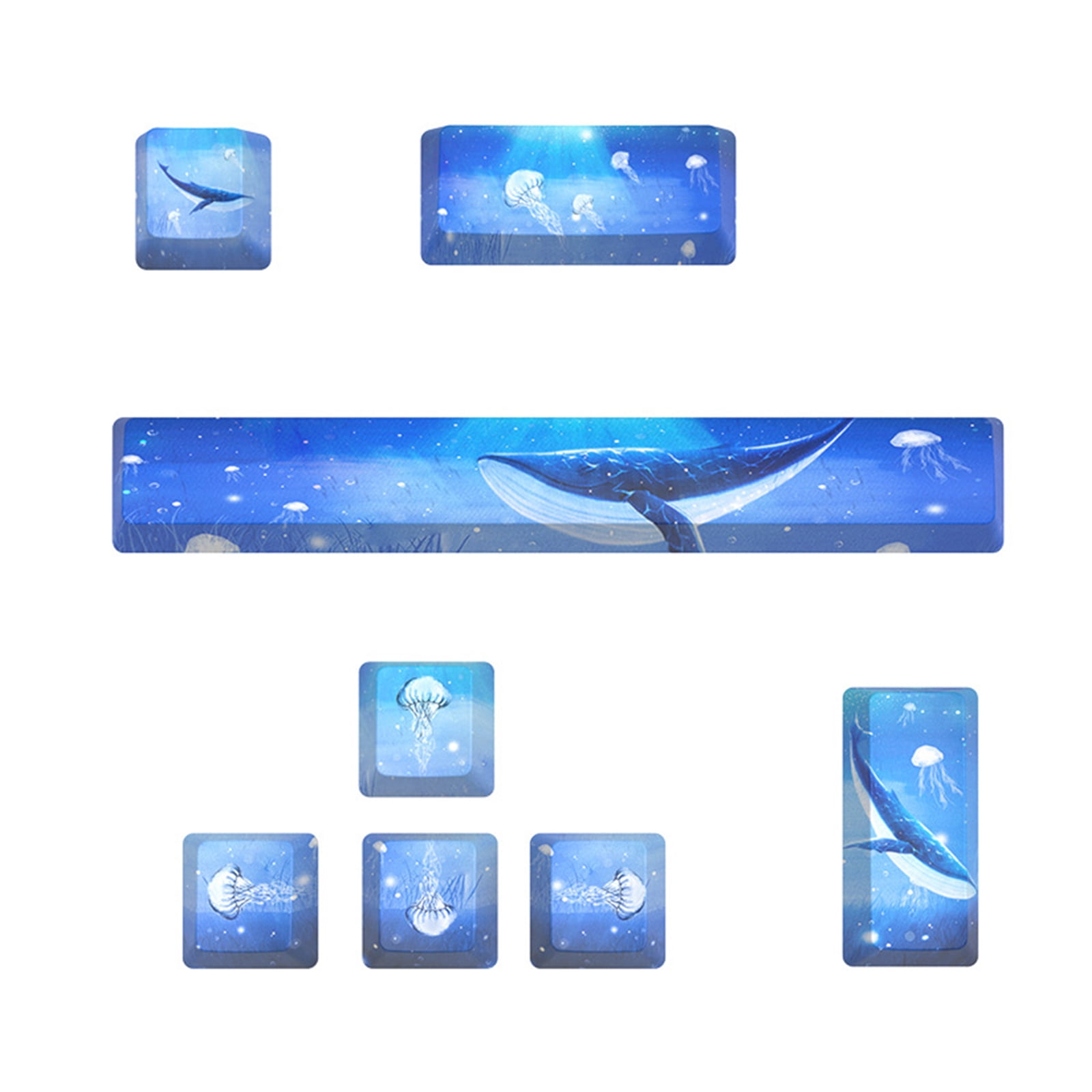 Zeiwohndc PBT 8 Keys Mechanical Keycaps 5-sides Sublimation Keycap ...