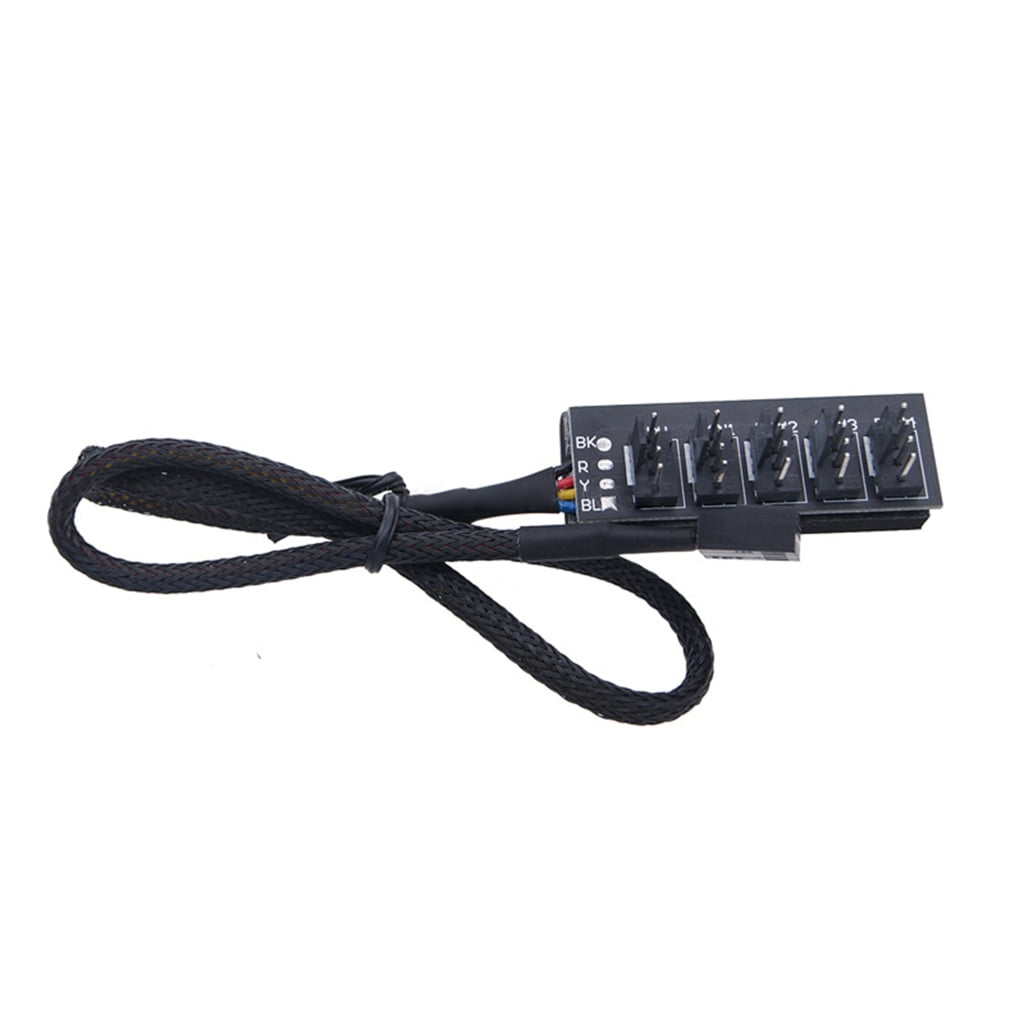 Zeiwohndc PWM Fan Hub 5 Way Splitter for 4Pin Computer Fans CPU Housing ...