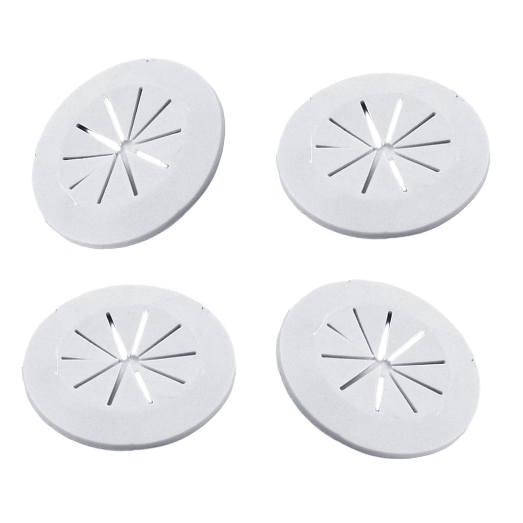 Zeiwohndc Pack Of 4 PVC Adhesive Cable Hole Covers for Cabinet Desk ...