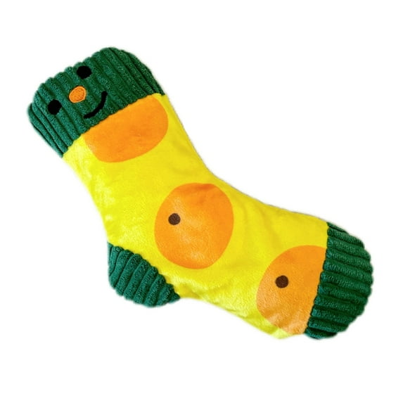 Zeiwohndc Plush Sock Dog Chewable Squeaky Toy Pet Teeth Cleaning ...