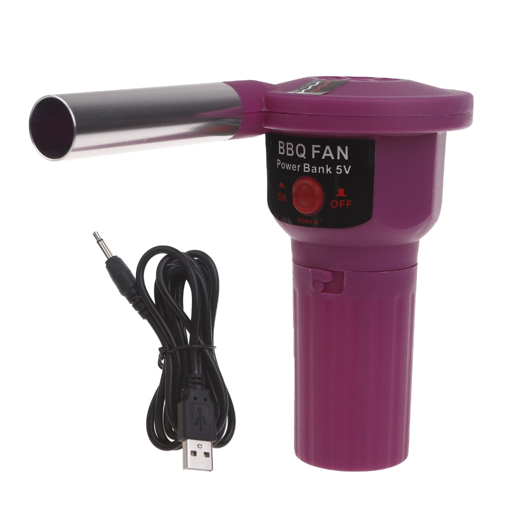 Zeiwohndc Portable Purple USB Powered Barbecue Blower with One Wind ...