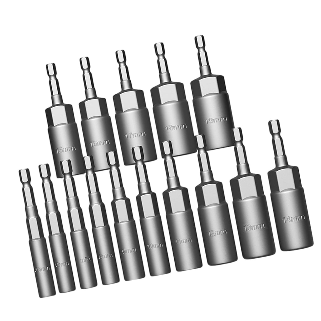 Zeiwohndc Power Nut Driver Drill Bit Set 1/4inch Shank Hexagonal Socket ...
