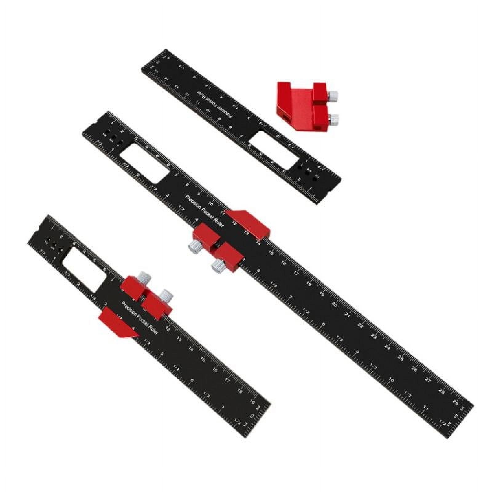 Zeiwohndc Precisions Pocket Ruler Metal Slide Rule Inch Metric T Type ...