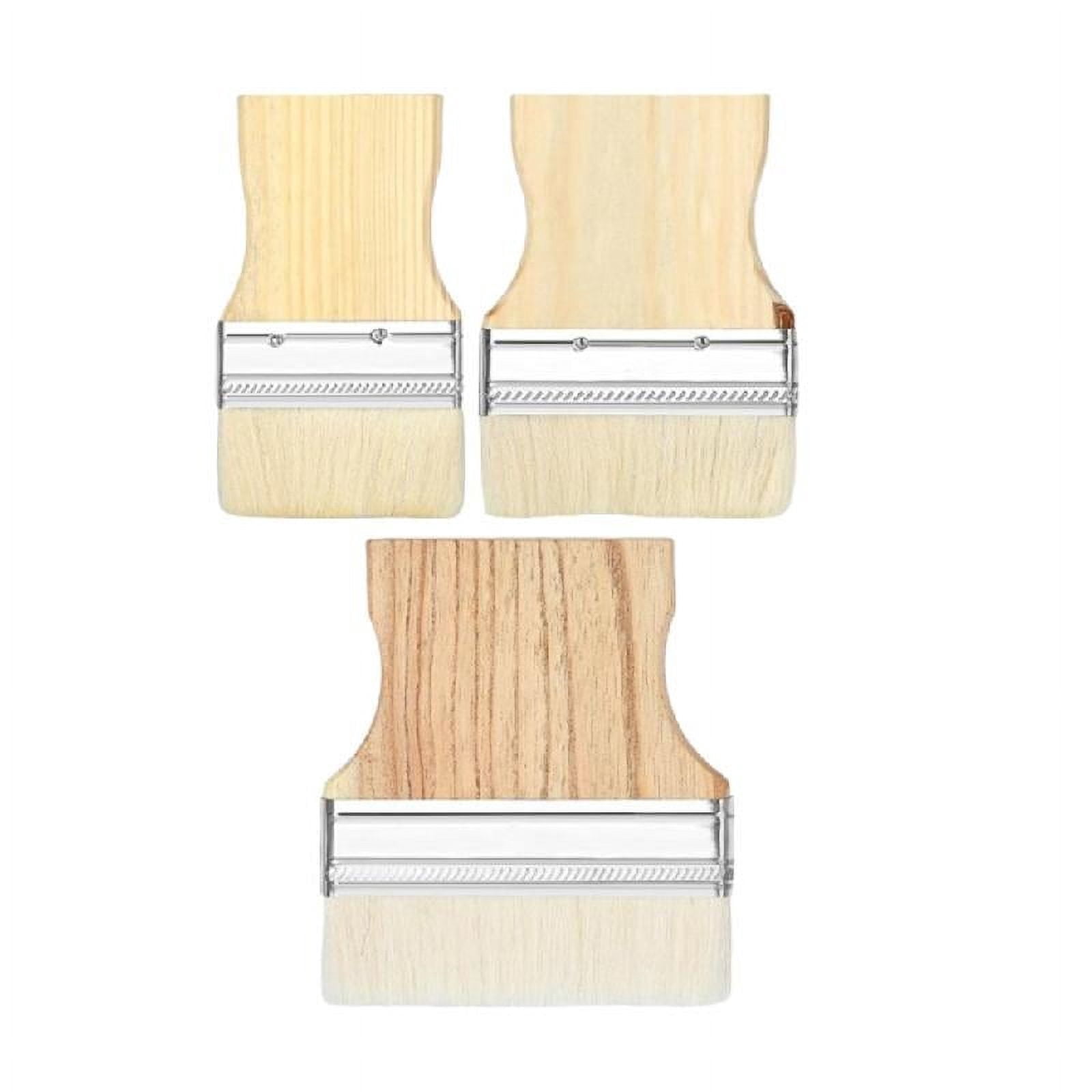 Zeiwohndc Professional Flat Paint Brush Set 3/4/5 Inch Poplars Handle ...