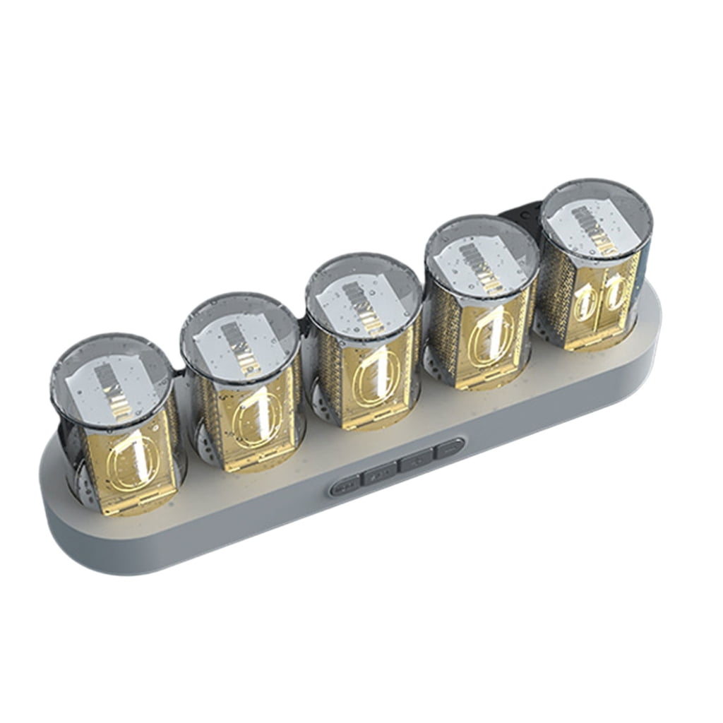 Zeiwohndc RGB Glow Tube Clock LED Glows DIY Digital Tube Gaming Desktop ...