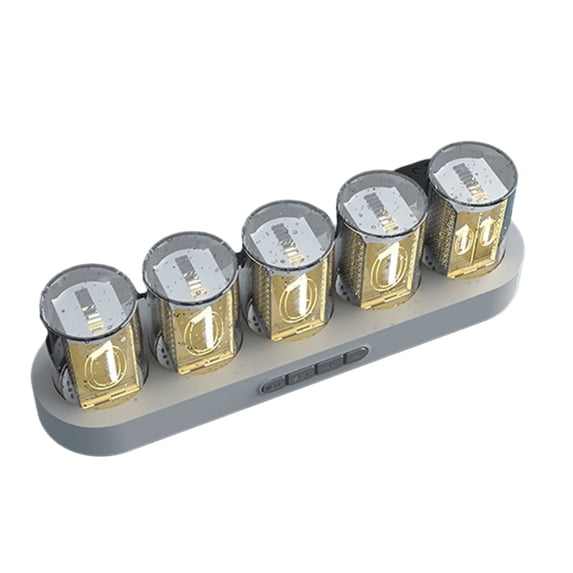 Zeiwohndc RGB Glow Tube Clock LED Glows DIY Digital Tube Gaming Desktop ...