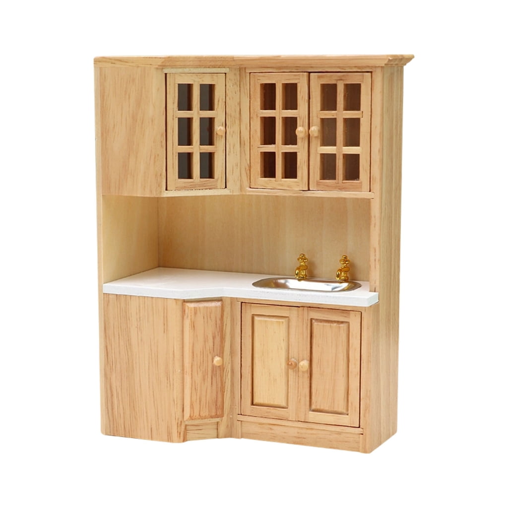 Zeiwohndc Real Wood Mini Cabinet Craft For Model House Bedroom Decors ...