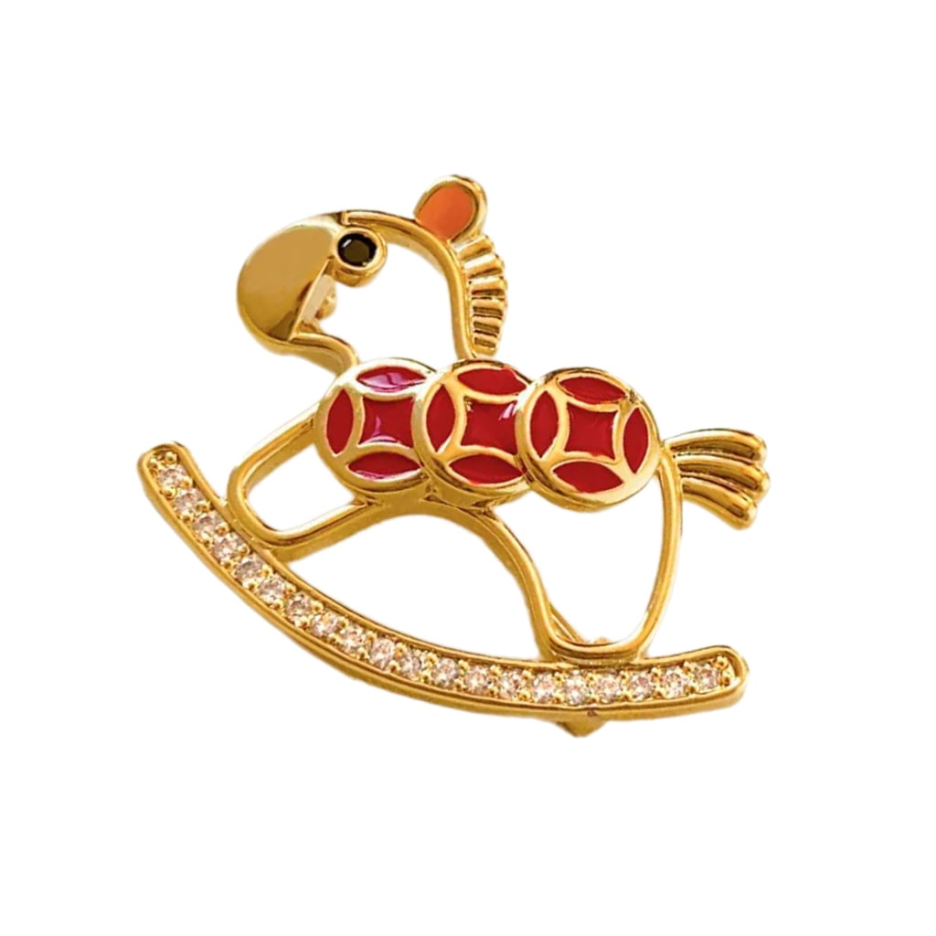 Zeiwohndc Retro Styles Horse Brooch Lovely Elegant Designs for Women ...