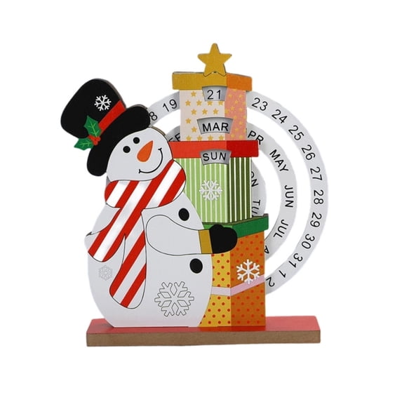 Zeiwohndc Rotating Christmas Advent Calendar Wooden Holiday Advent ...