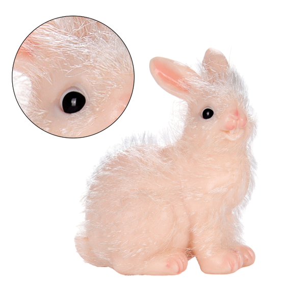 Zeiwohndc Silicone Rabbit Model Toy Collectable Figurine Raise A Pet ...